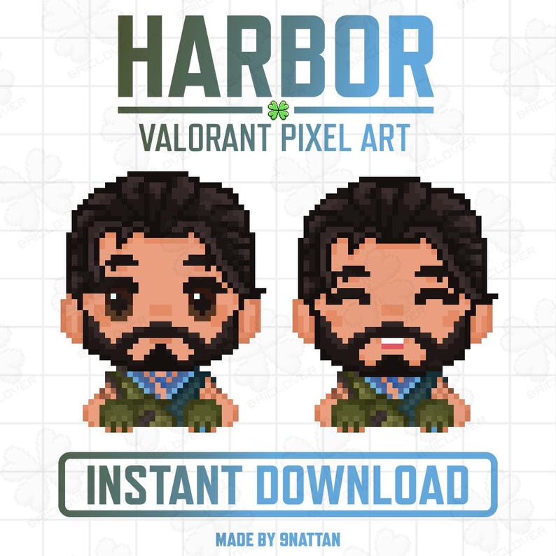 Valorant Harbor Pixel Art Chibi PNGTUBER (digital Download) - Etsy