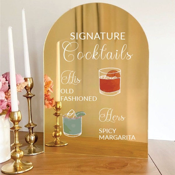 Cocktail Mirror Decal - Etsy