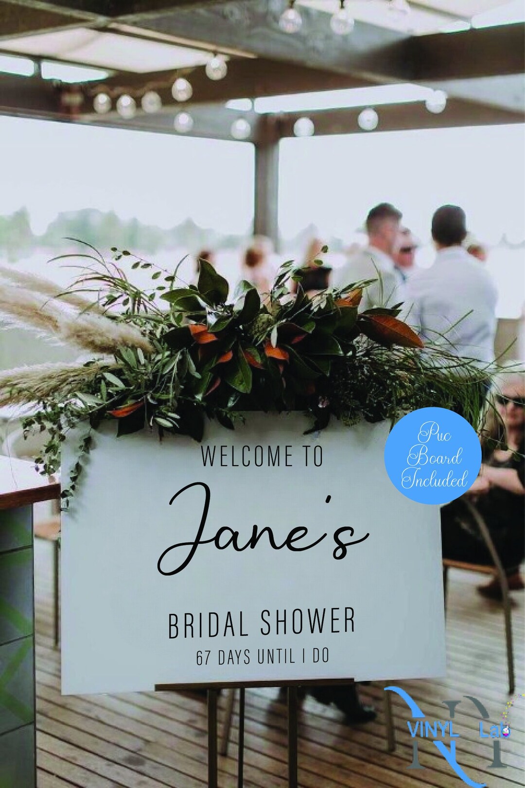 Welcome Bridal Shower Sign PVC Board Welcome Sign Bridal Shower Bundle ...