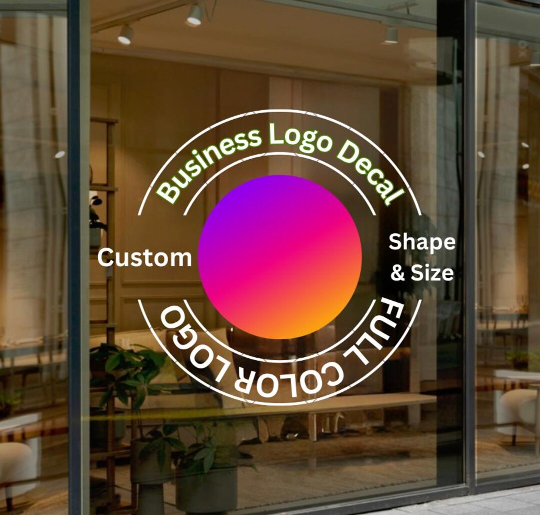 Custom Die Cut Vinyl Logo Decal: Full Color Window Sticker - Etsy