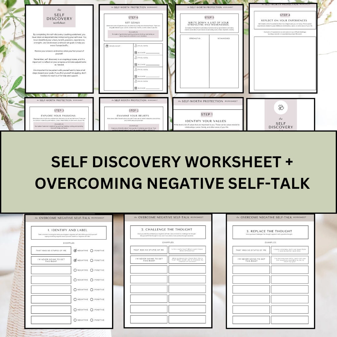 Self Discovery Workbook Journal Printable, Get to Know Yourself ...