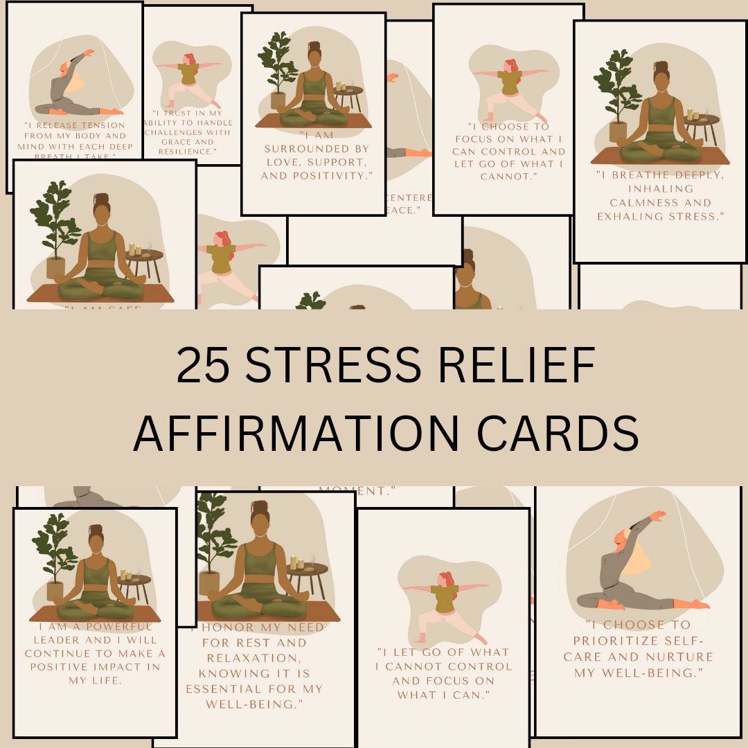 Affirmation Cards Mental Health Stress Relief Self Care - Etsy