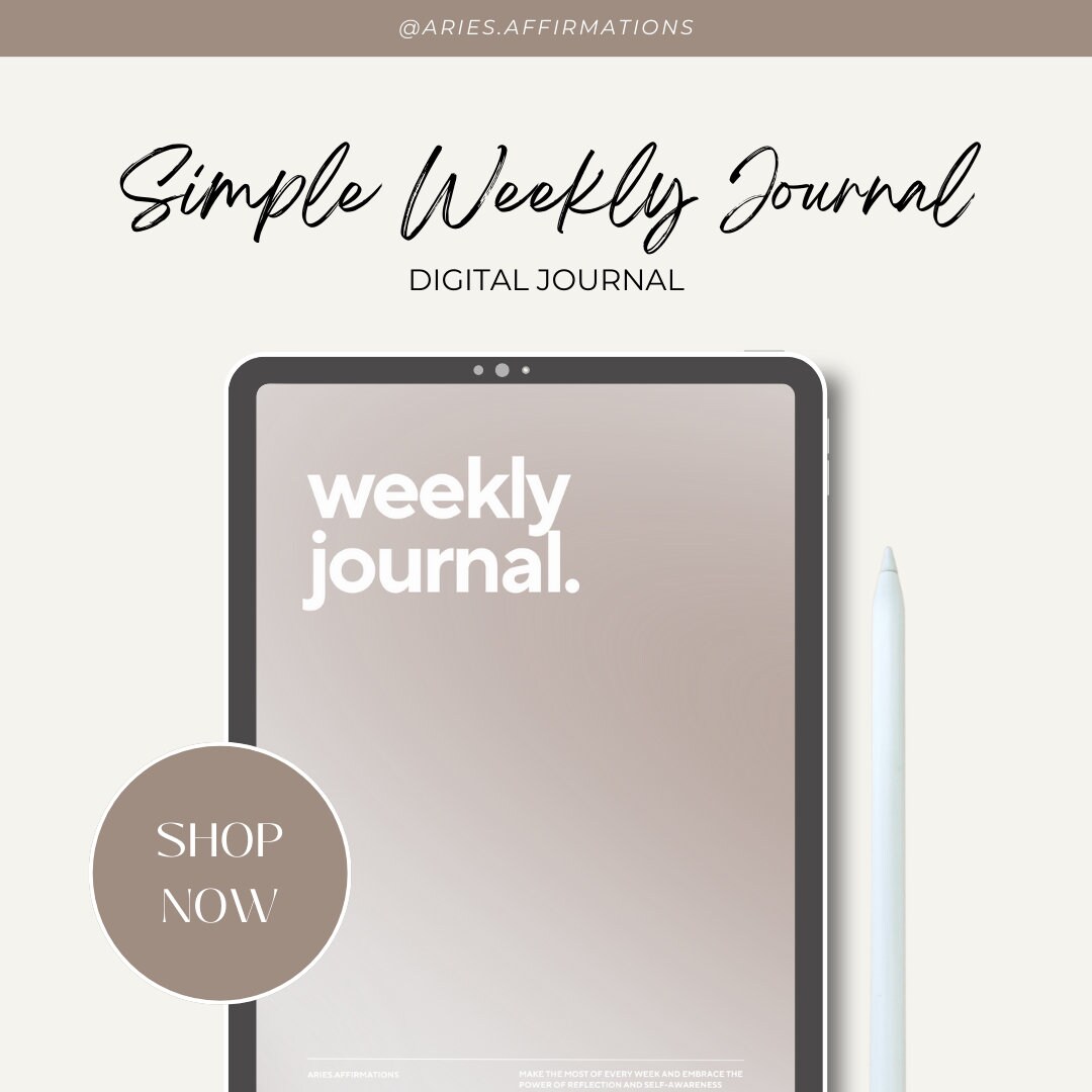 Weekly Journal | 52-week Planner | Self-reflection & Gratitude Journal ...