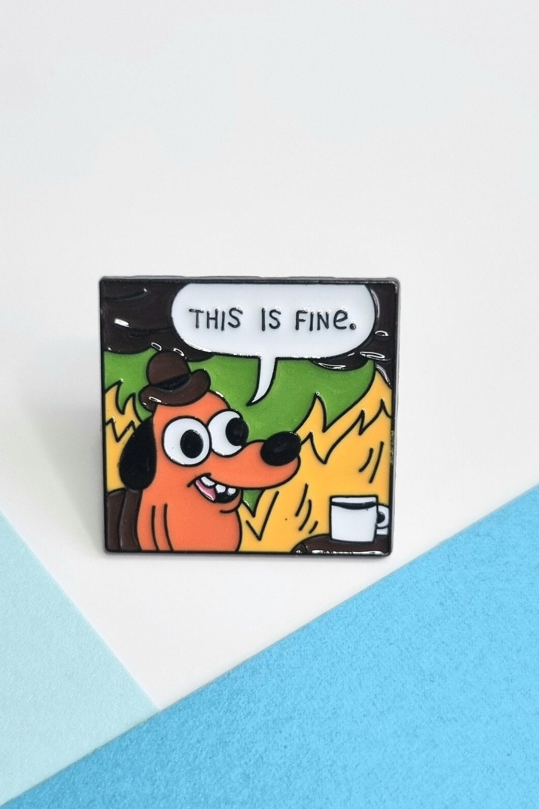 This is Fine Meme Dog Enamel Pin Badge Broach - Etsy