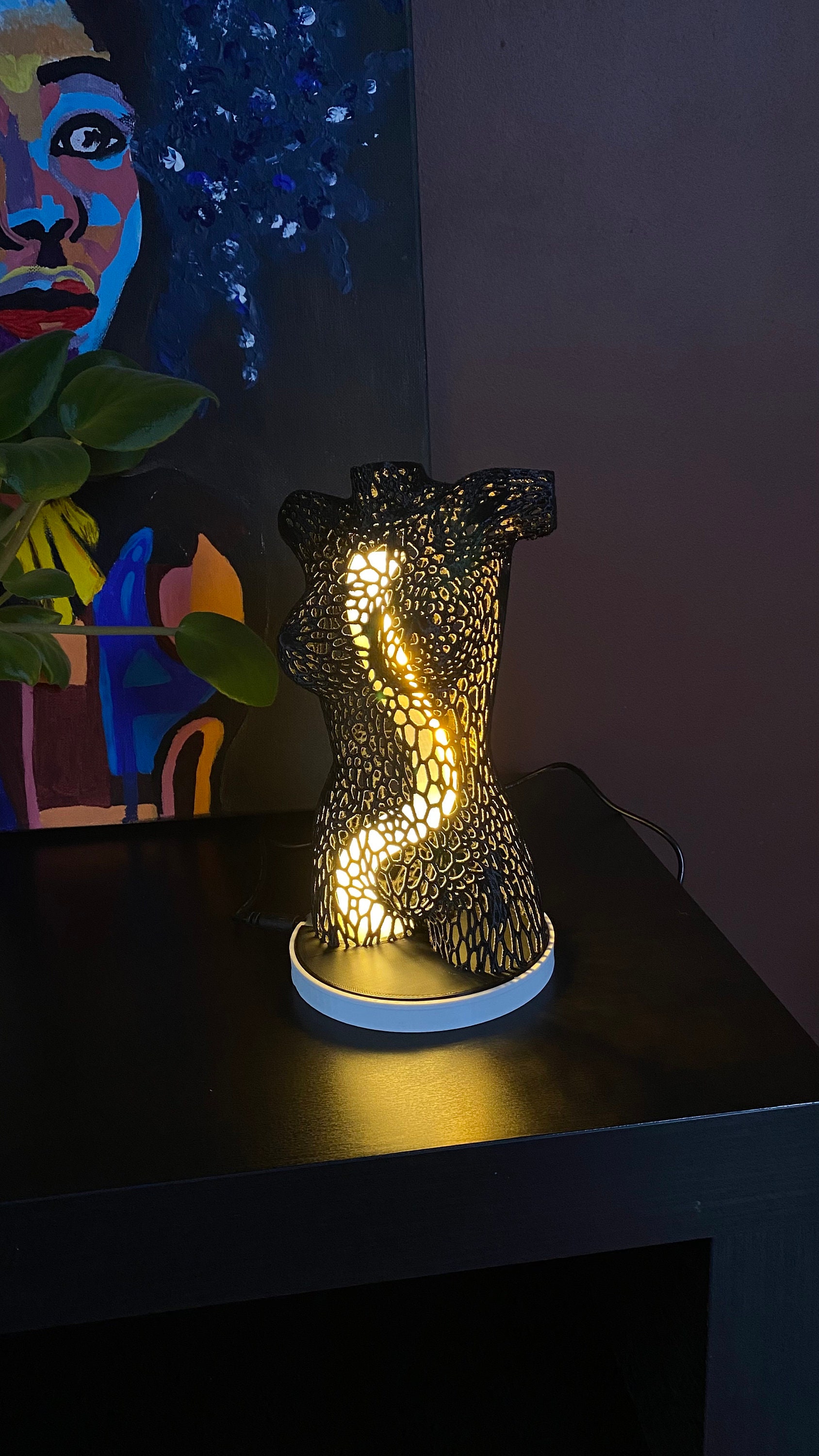 Female Torso Table Lamp / 3D Printed - Etsy