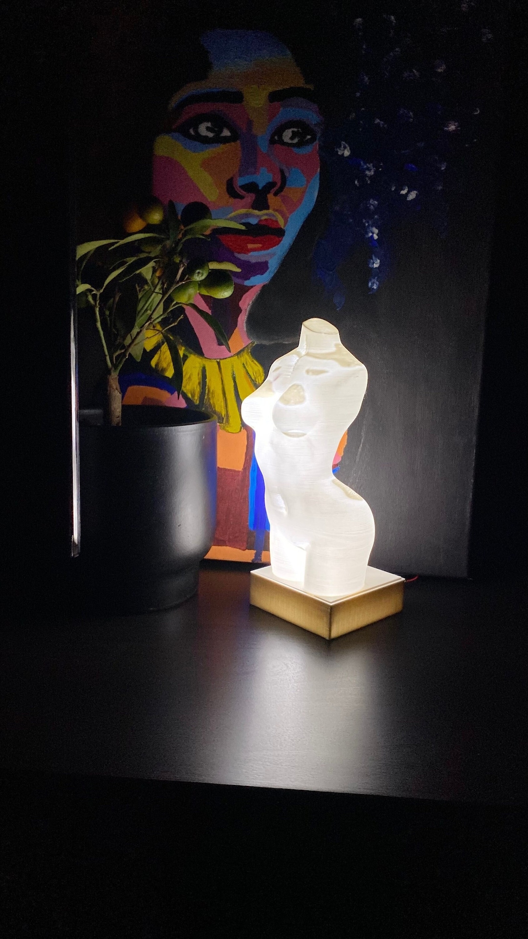 Female Figure Statue Table Lamp / 3D Printed - Etsy
