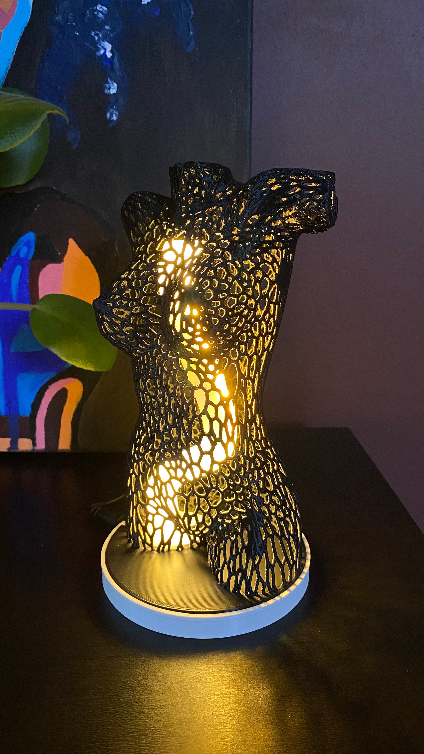 Female Torso Table Lamp / 3D Printed - Etsy