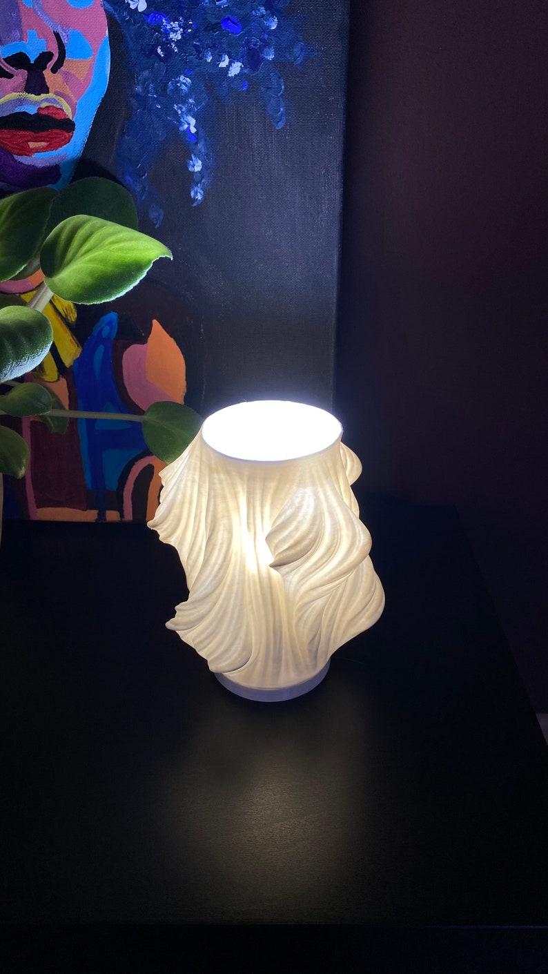 Wavy Table Lamp / 3D Printed - Etsy