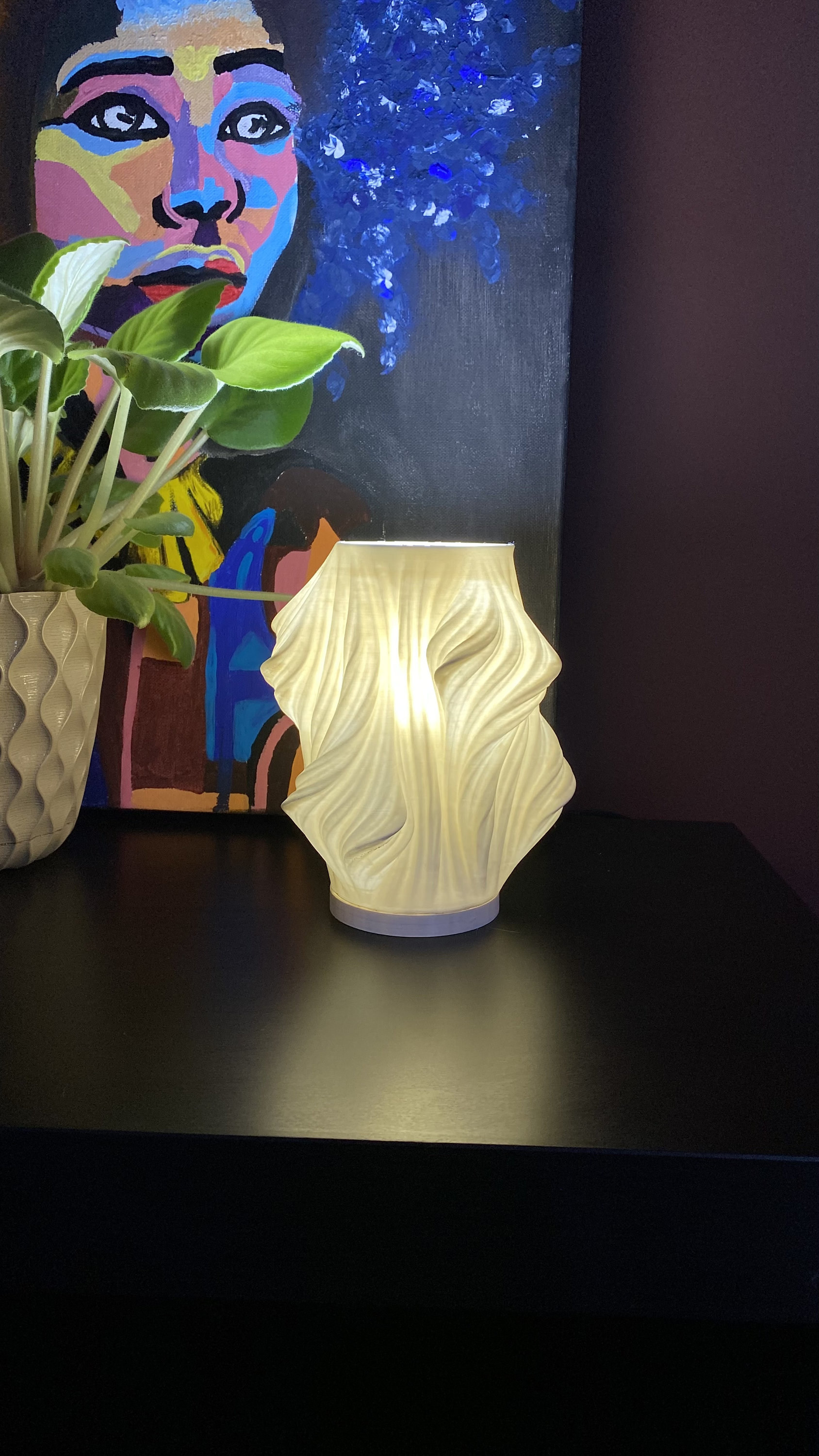 Wavy Table Lamp / 3D Printed - Etsy