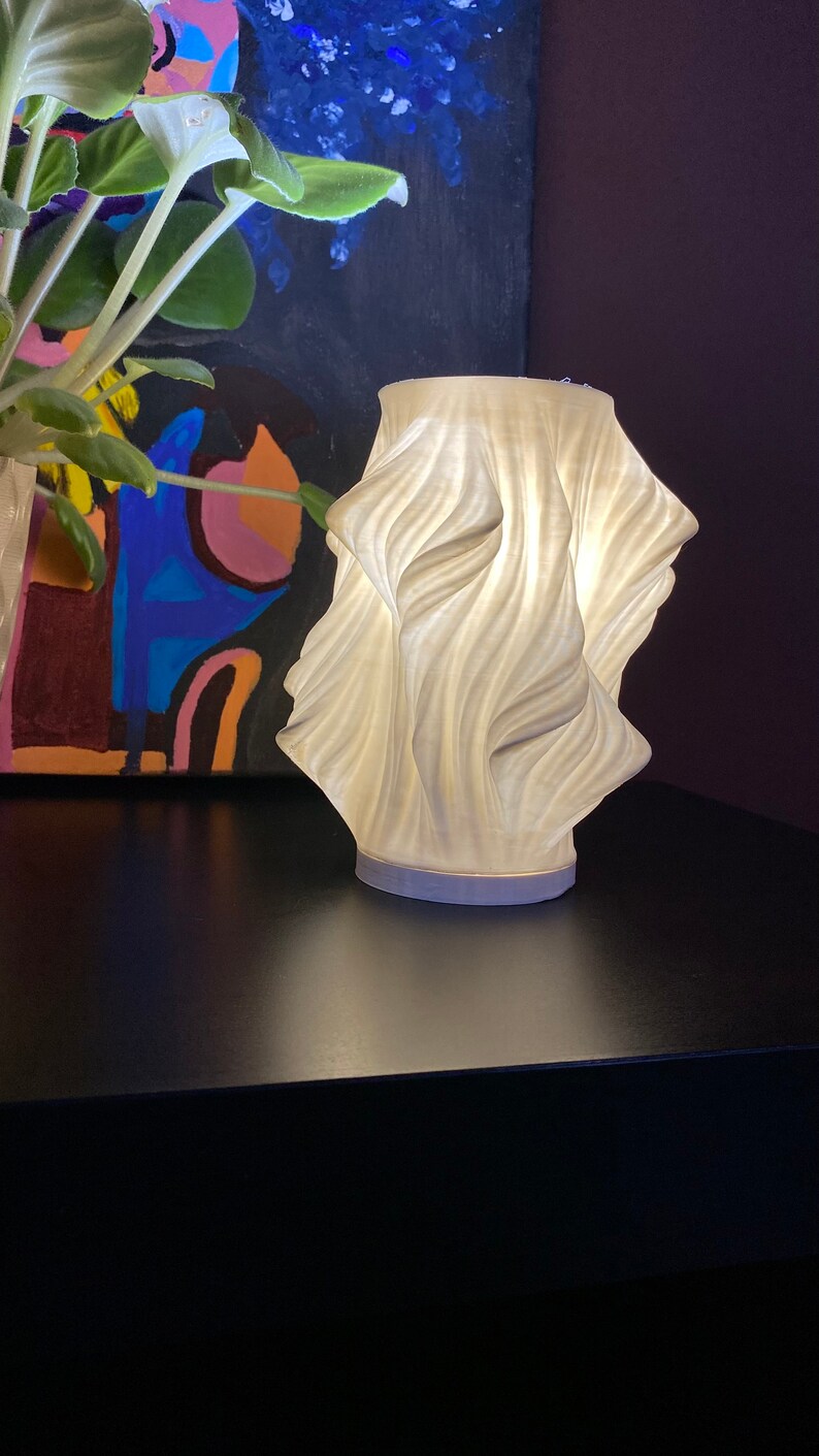 Wavy Table Lamp / 3D Printed - Etsy