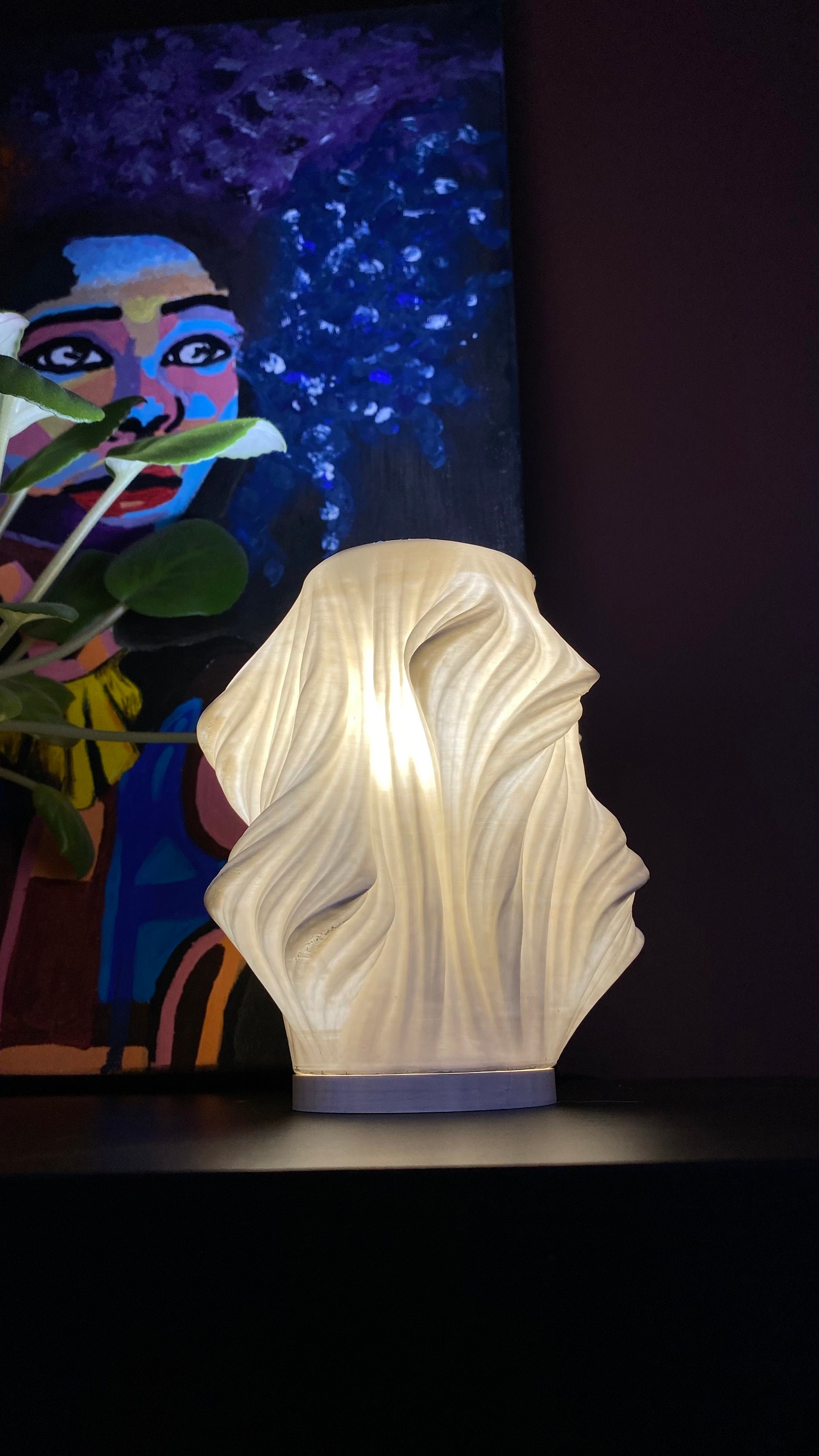 Wavy Table Lamp / 3D Printed - Etsy