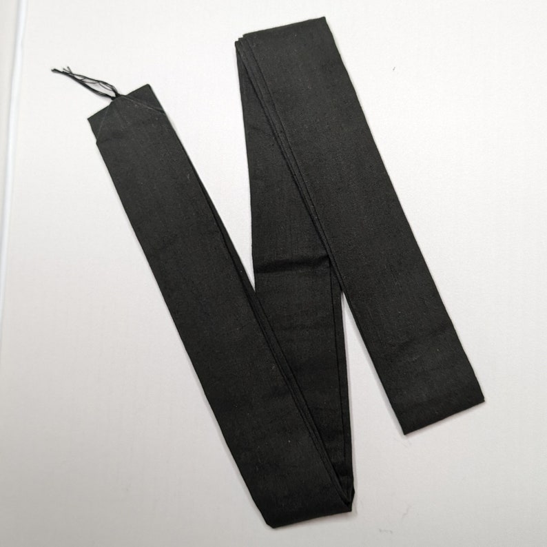 An Extra Long Size Koshihimo (waistband) Black Gray Navy Blue Kimono ...