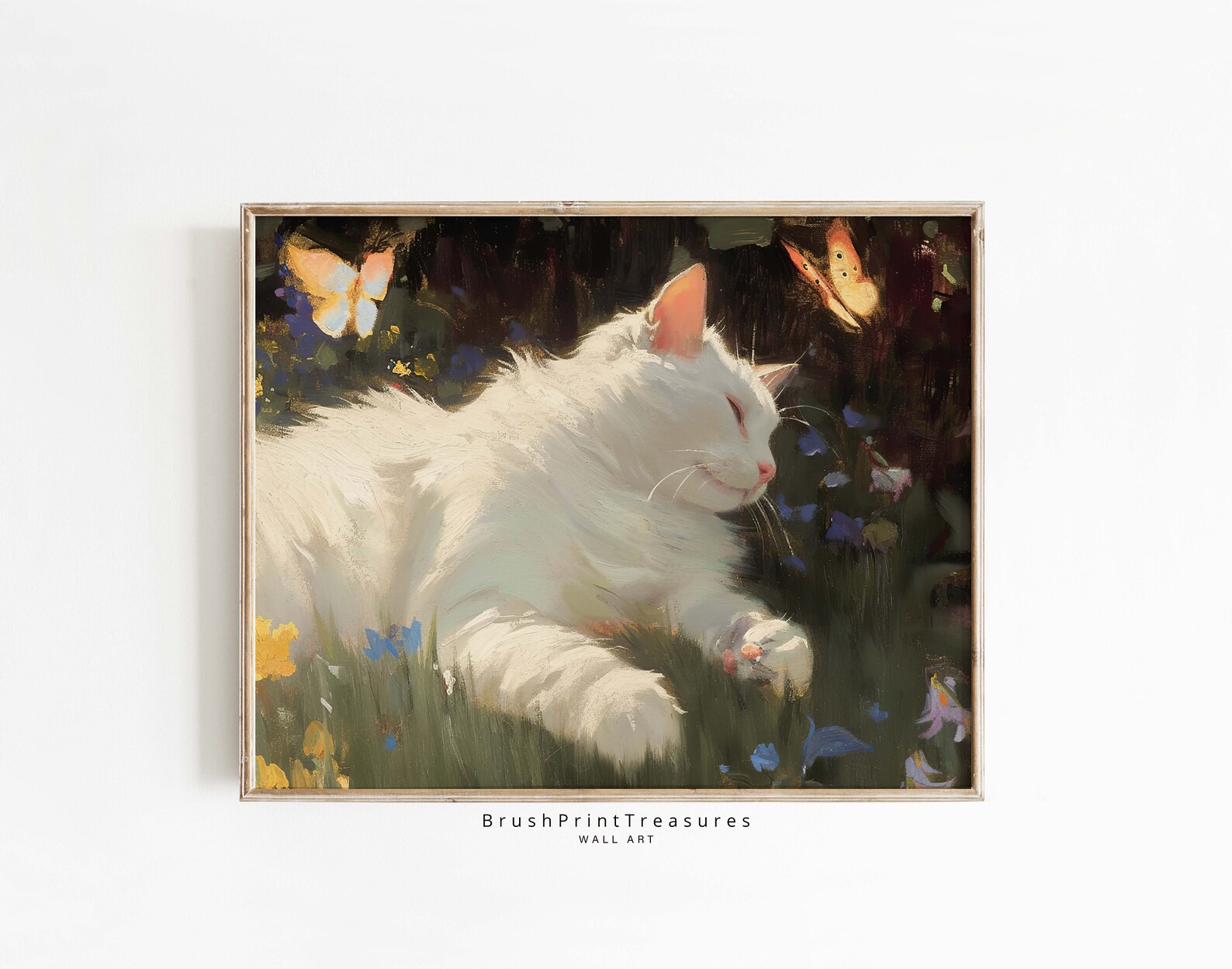 Printable Cat at Rest in the Grass Vintage Art PRINTABLE Spring ...