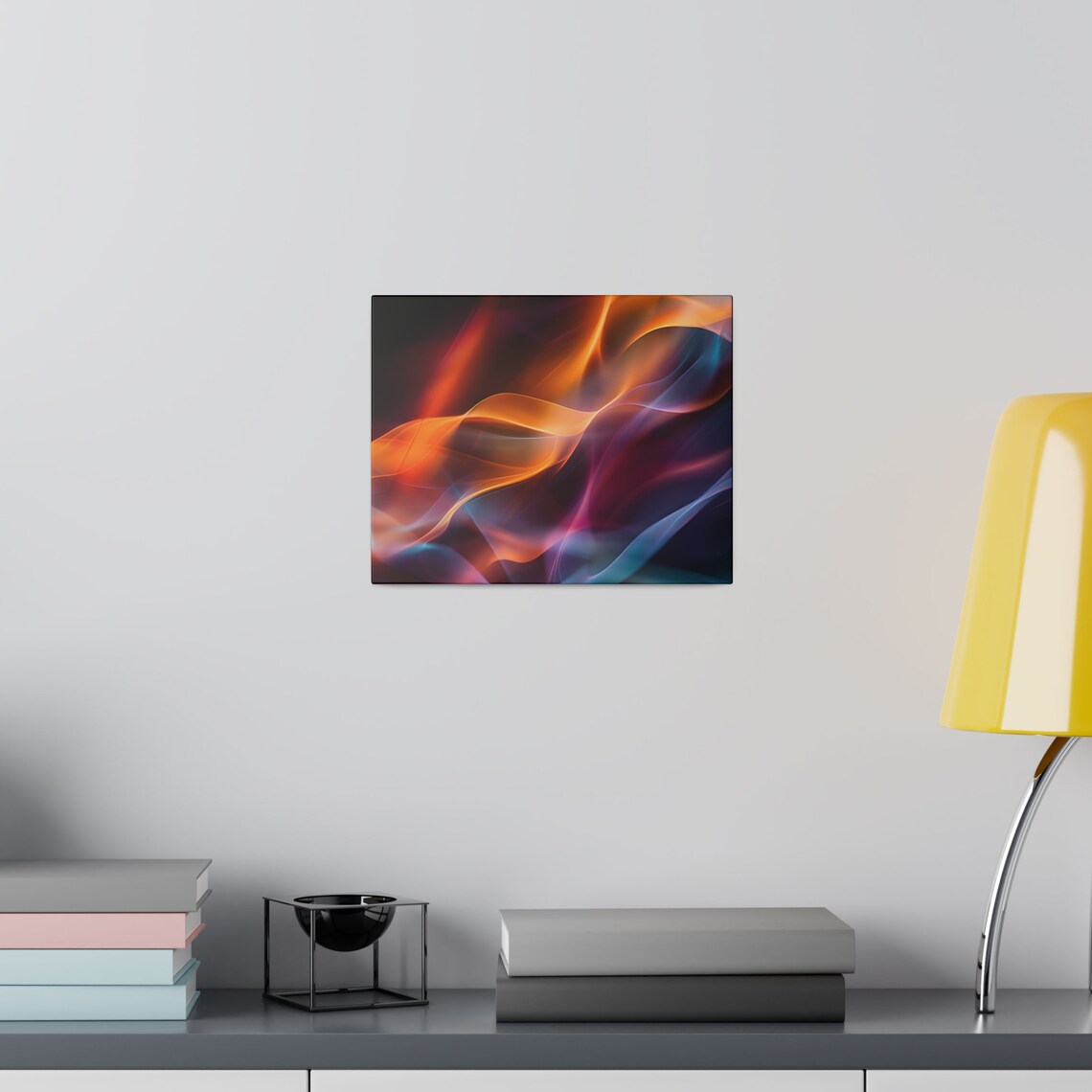 Vibrant Abstract Smoke Art Canvas Matte Finish in Red, Blue, Pink ...