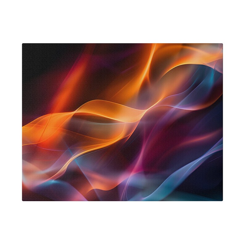 Vibrant Abstract Smoke Art Canvas - Matte Finish in Red, Blue, Pink ...