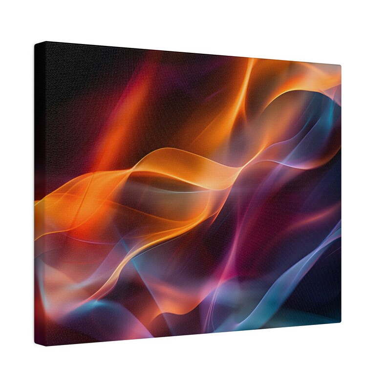 Vibrant Abstract Smoke Art Canvas - Matte Finish in Red, Blue, Pink ...