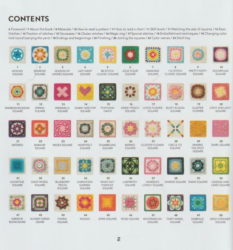 Granny Square 50 Card Deck With Book HARD to FIND - Etsy