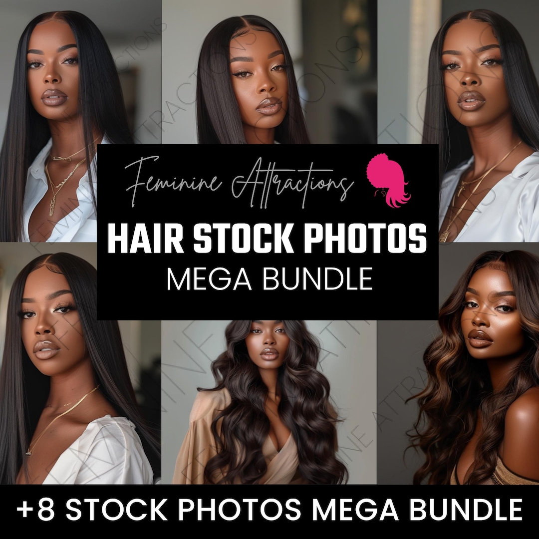 Stock Images Hair Pack / African American Model / Hair Stock Photos ...