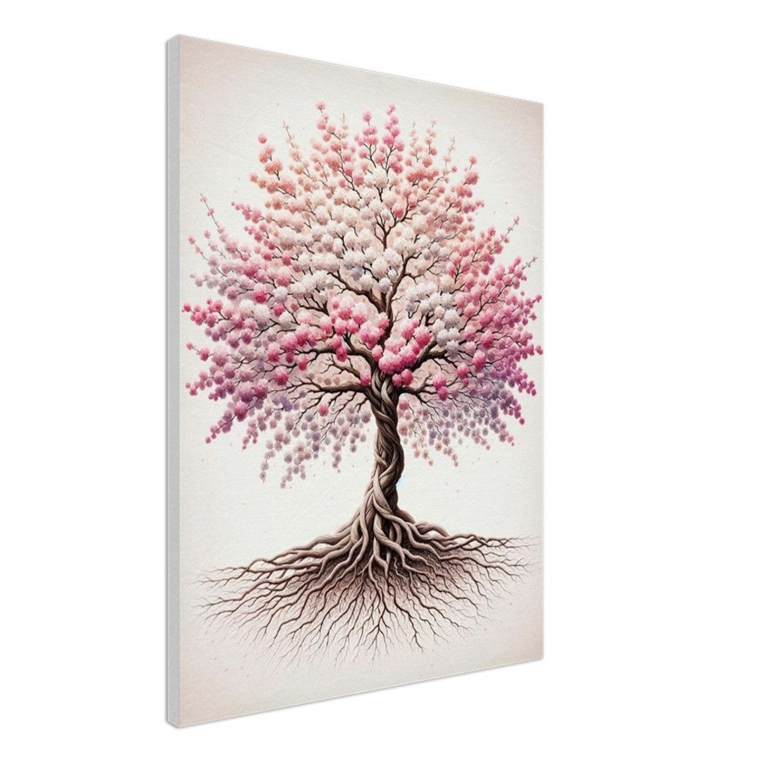 Canvas Tree of Life Cherry Tree. - Etsy