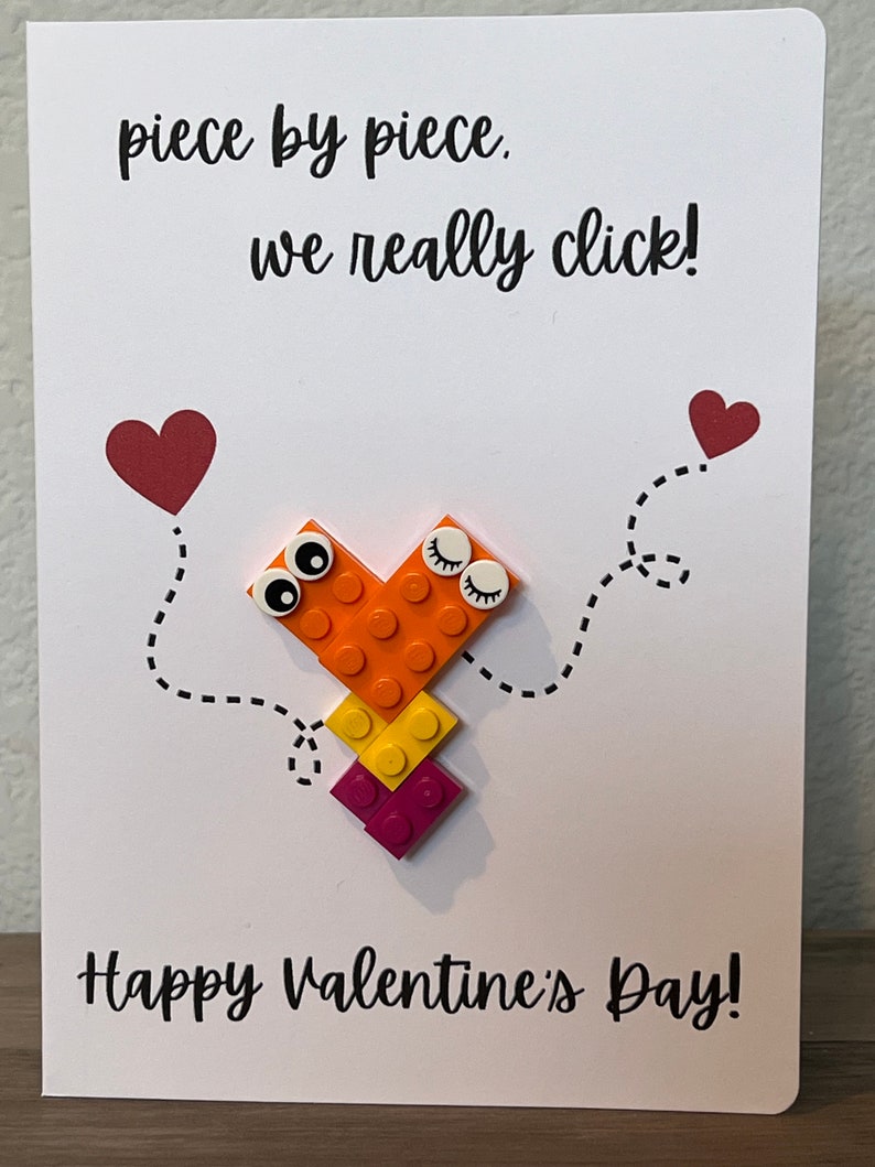 Tarjetas de amor de Lego para el día de San Valentín - Etsy México
