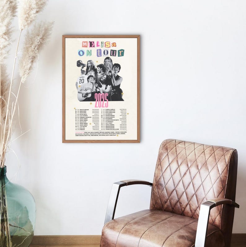 Editable Tour Poster Template - Canva Template - Concert Poster Design ...