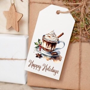 Christmas Gift Tags Printable | Hot Cocoa | Printable Gift Tags for ...