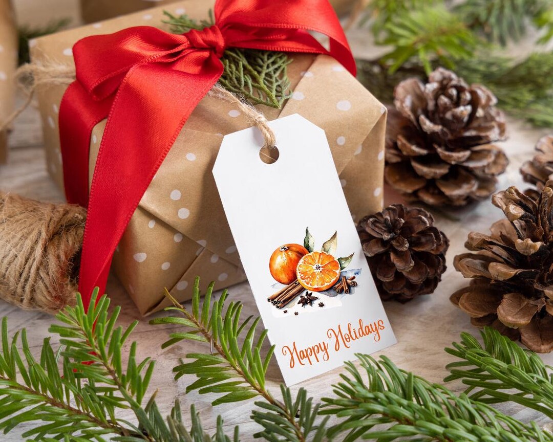 Clementine Gift Tag | Christmas Gift Tags Printable | Santa Gift Tag - Etsy