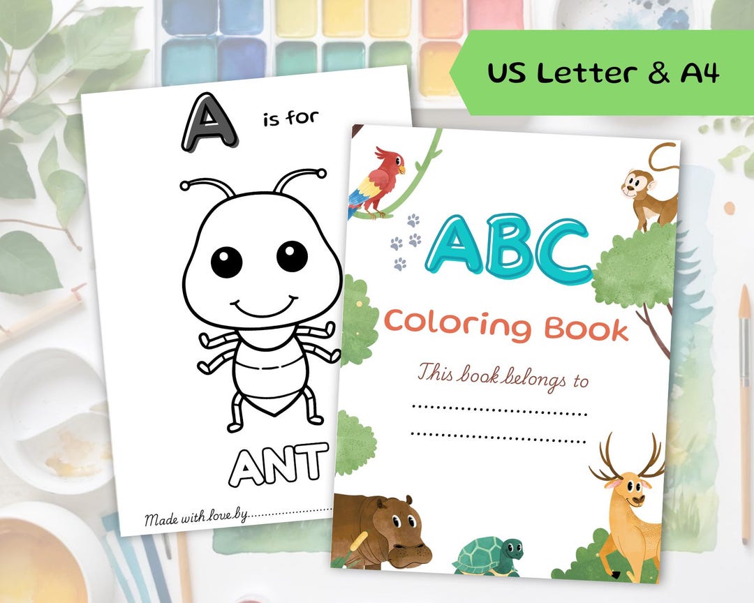 ABC Baby Shower Coloring Book | ABC Coloring Book | Coloring Pages ...