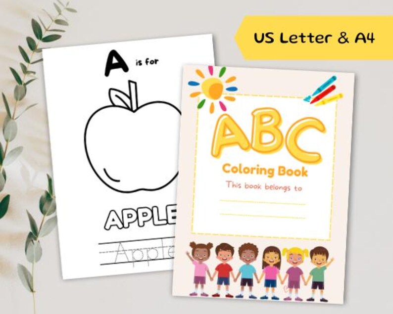 Babys First Abc Book, ABC Baby Shower Coloring Book, ABC Coloring Book ...