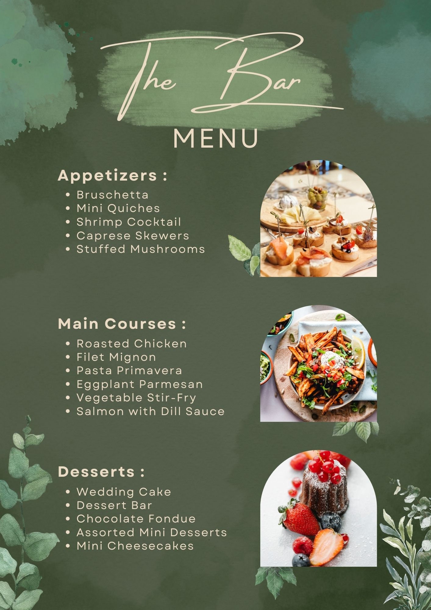 Bar/restaurant Menu Templates - Etsy