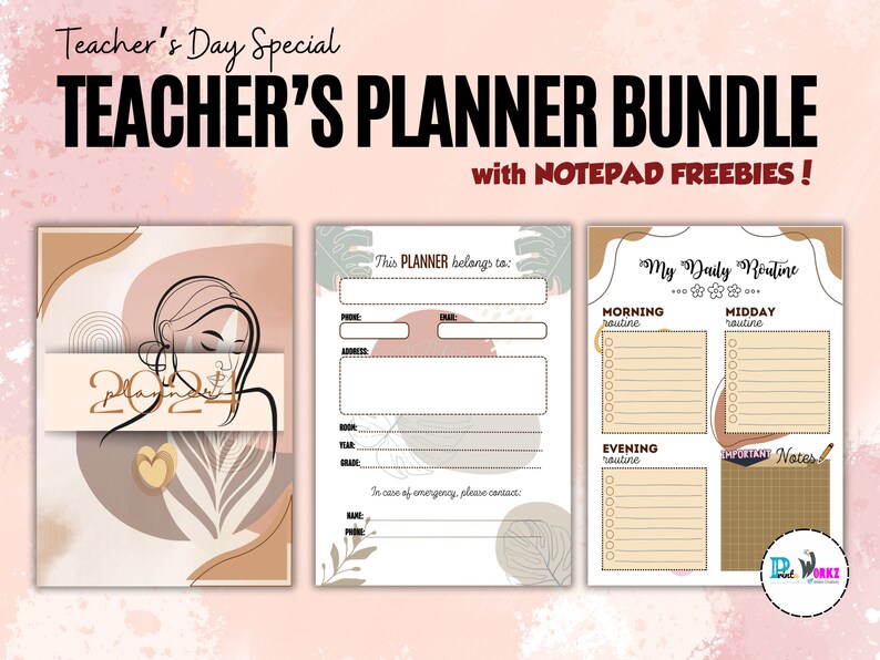 Editable in Canva Teacher Planner 2024, Aesthetic Planner, Lesson ...