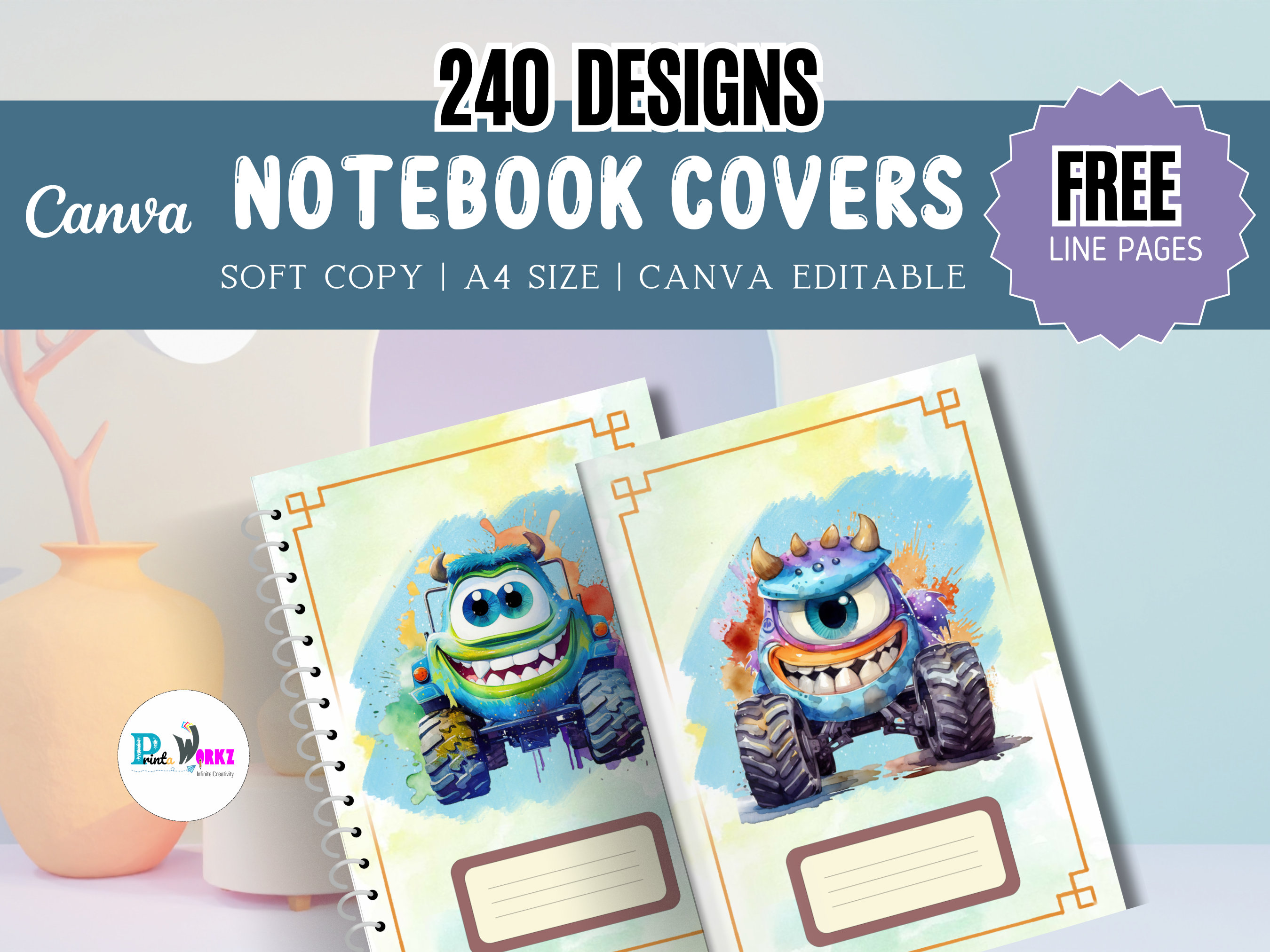 Canva Editable Notes Journal Cover | Planner Cover | Printable Covers ...