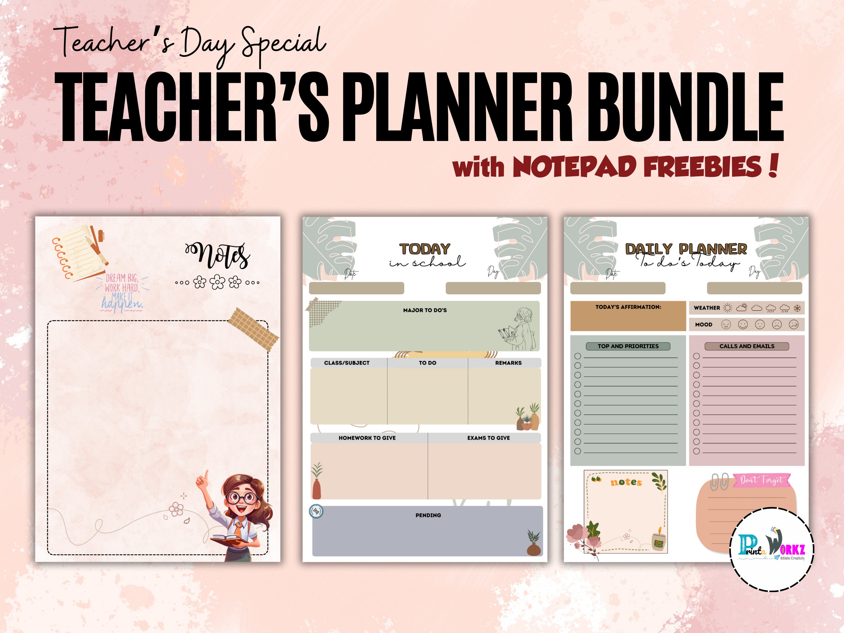 Editable in Canva Teacher Planner 2024, Aesthetic Planner, Lesson ...