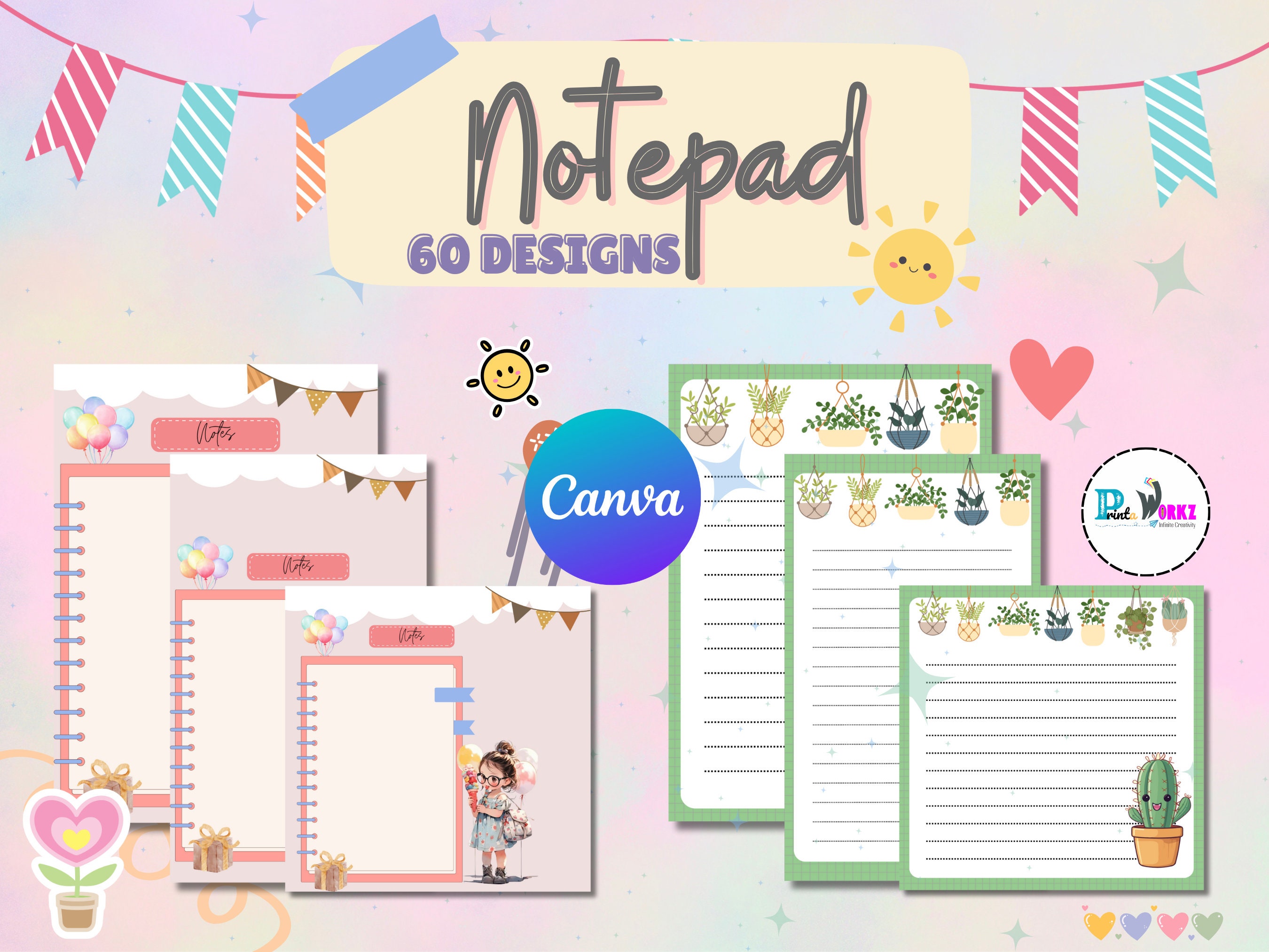 Editable Notepad Canva, Printable to Do List | Daily, Weekly To-do ...