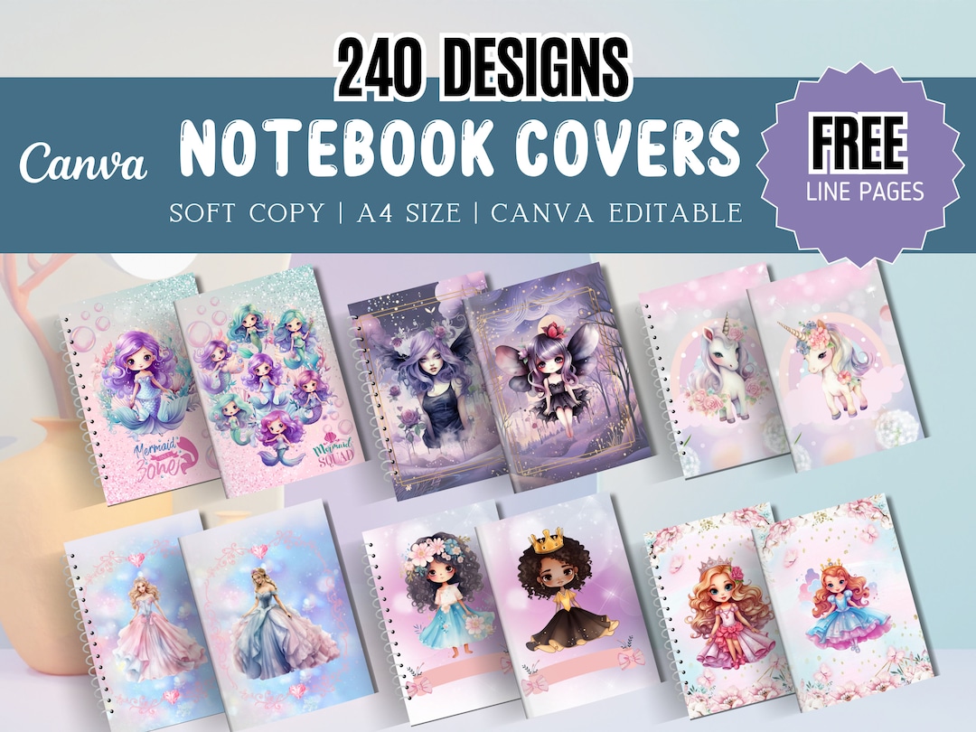 Canva Editable Notes Journal Cover | Planner Cover | Printable Covers ...