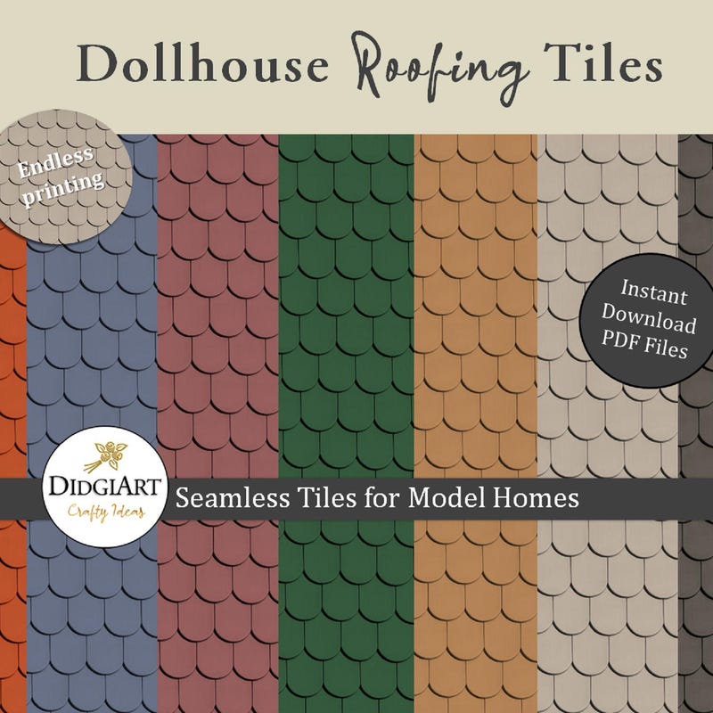 Dollhouse Roof Paper - Etsy