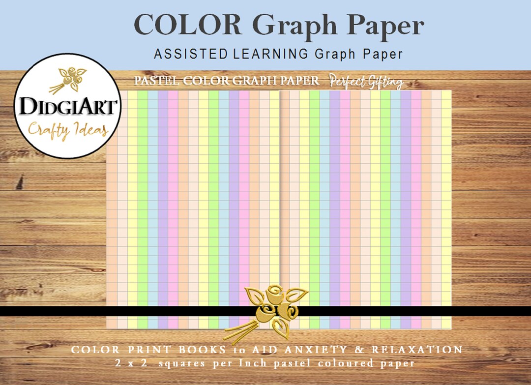 ADHD Printable Rainbow Graph Paper Letter Size 8.5"x11" | Assisted ...