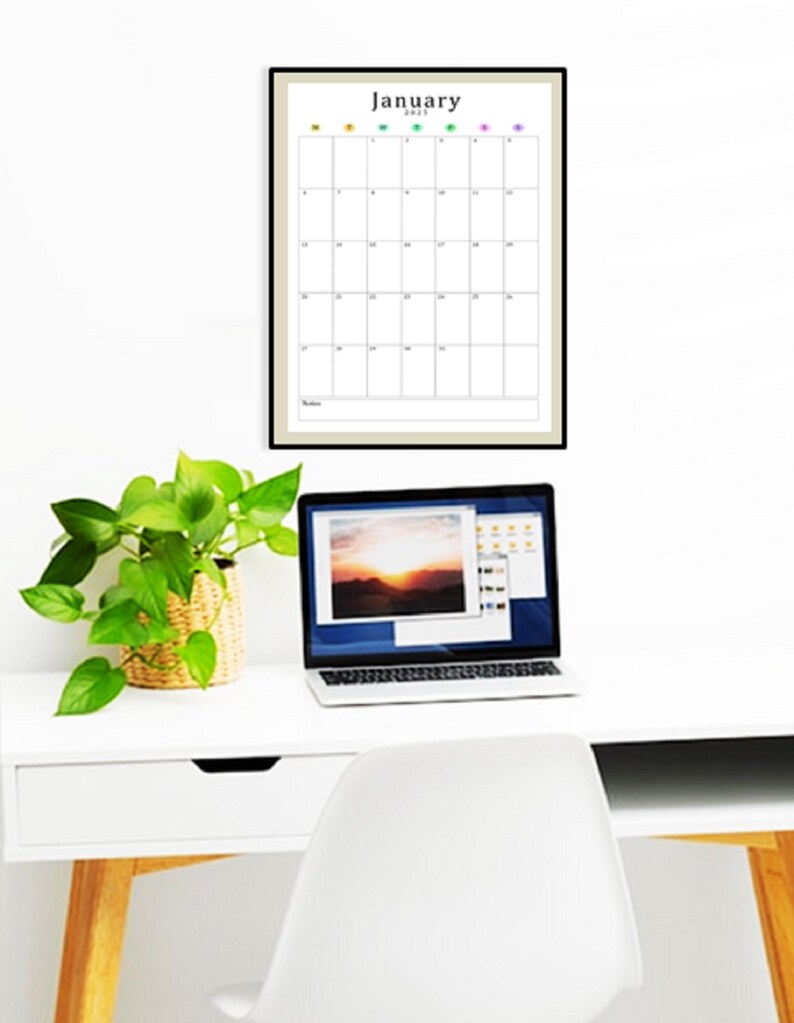 2025 Calendar Large A3 Printable Monthly Calendar A3 Size, Wall Planner ...