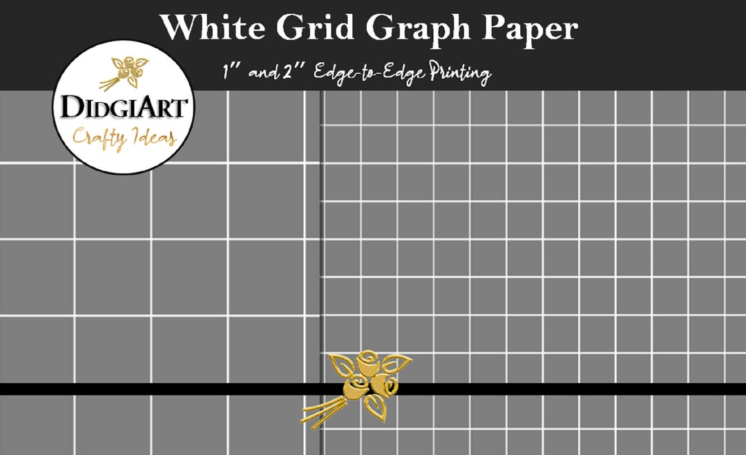 White Grid, Slate Grey Printable Graph Paper | Letter and A4 Size ...