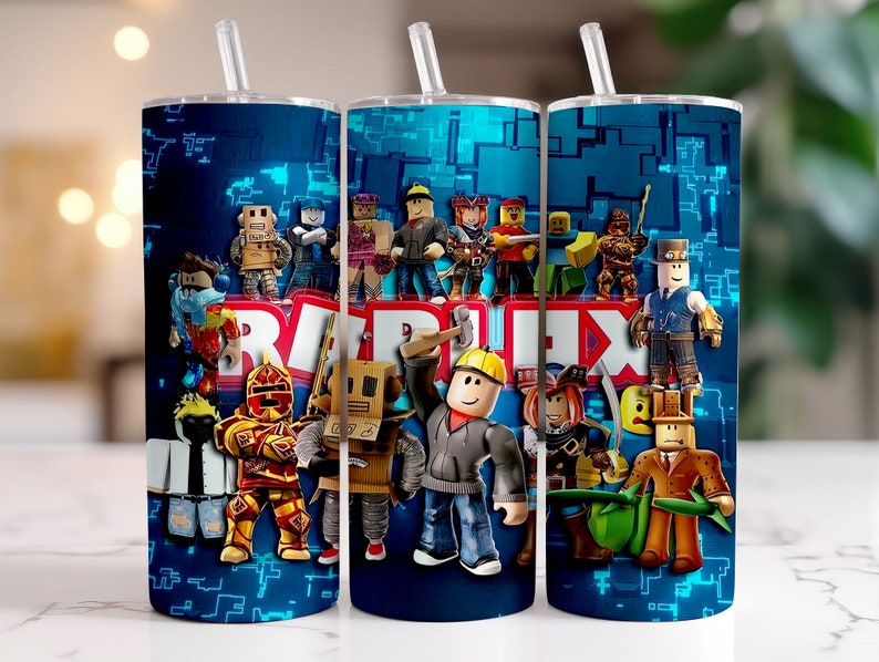 Roblox Tumbler Wrap, Roblox PNG, Roblox Sublimation Unique Gaming ...