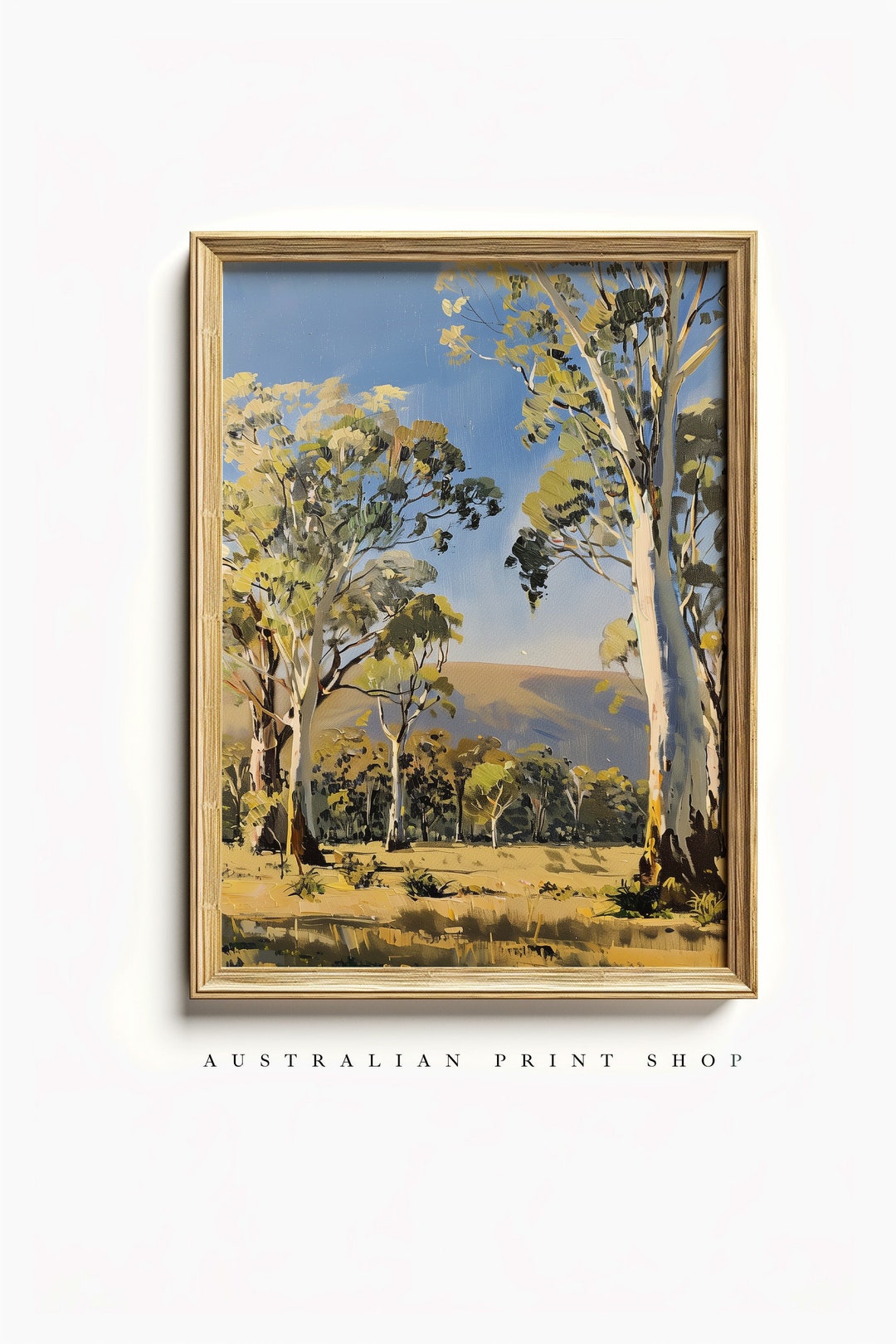 Australian Oil Painting Old Gum Tree Digital Art Australian Outback ...