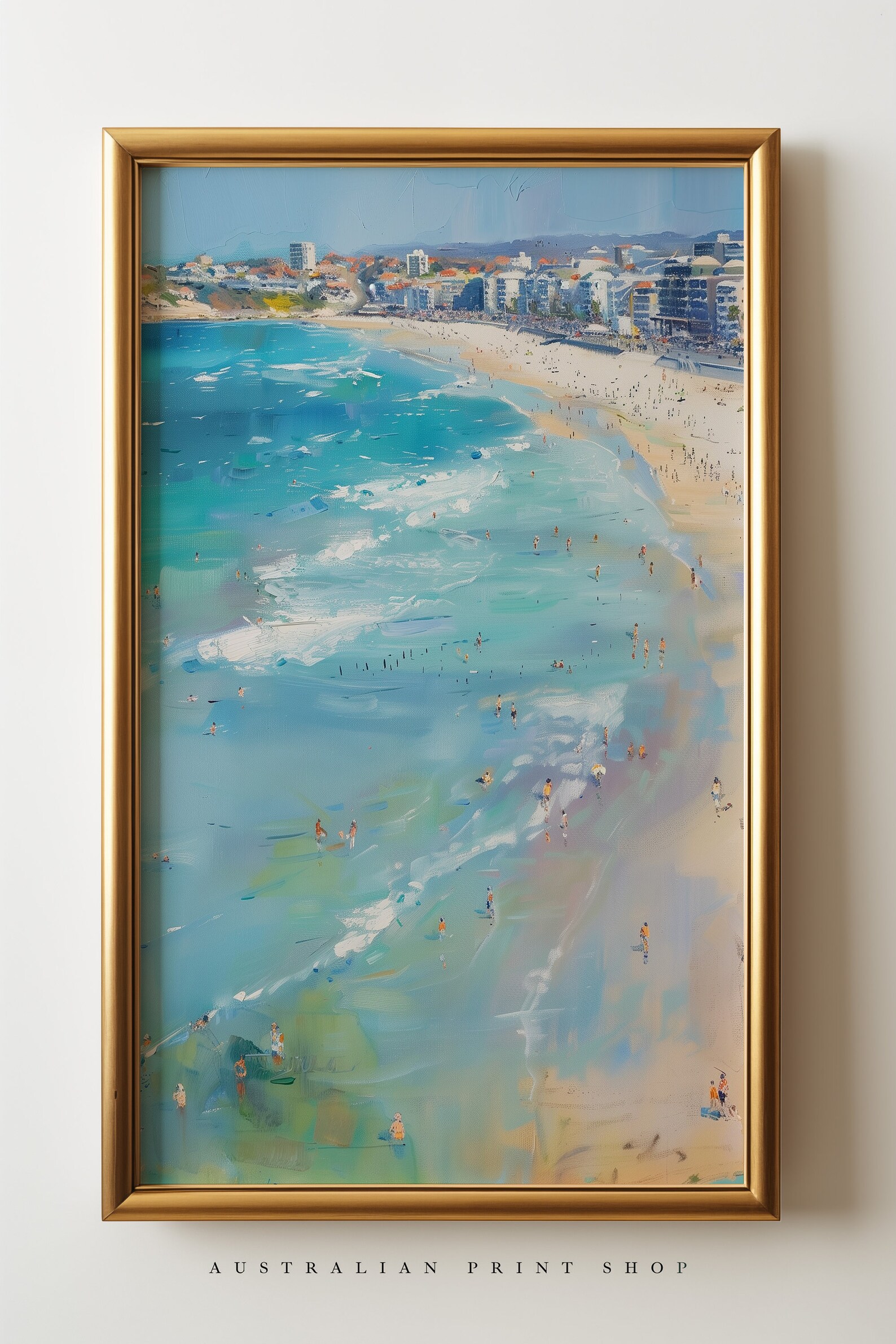 Australian Beach Print| Bondi Beach Scene | Printable Wall Art ...