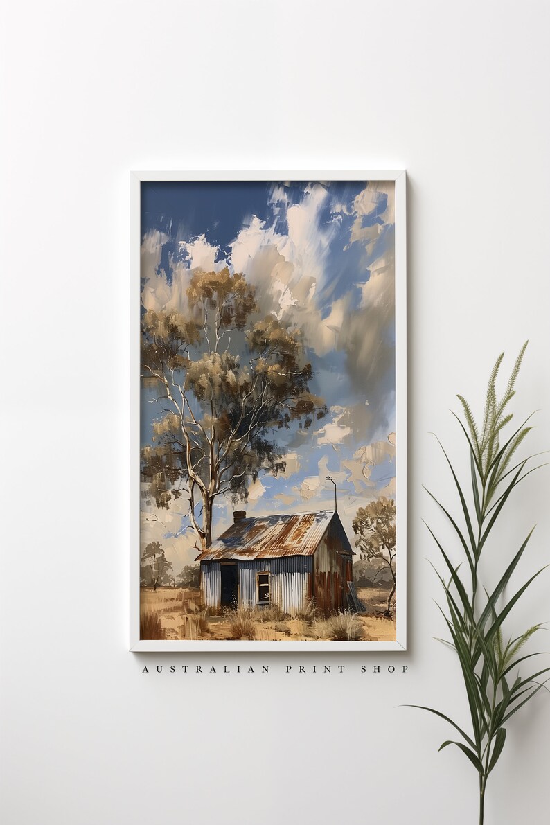 Australian Outback Farm Painting Digital Print Australian Landscape ...