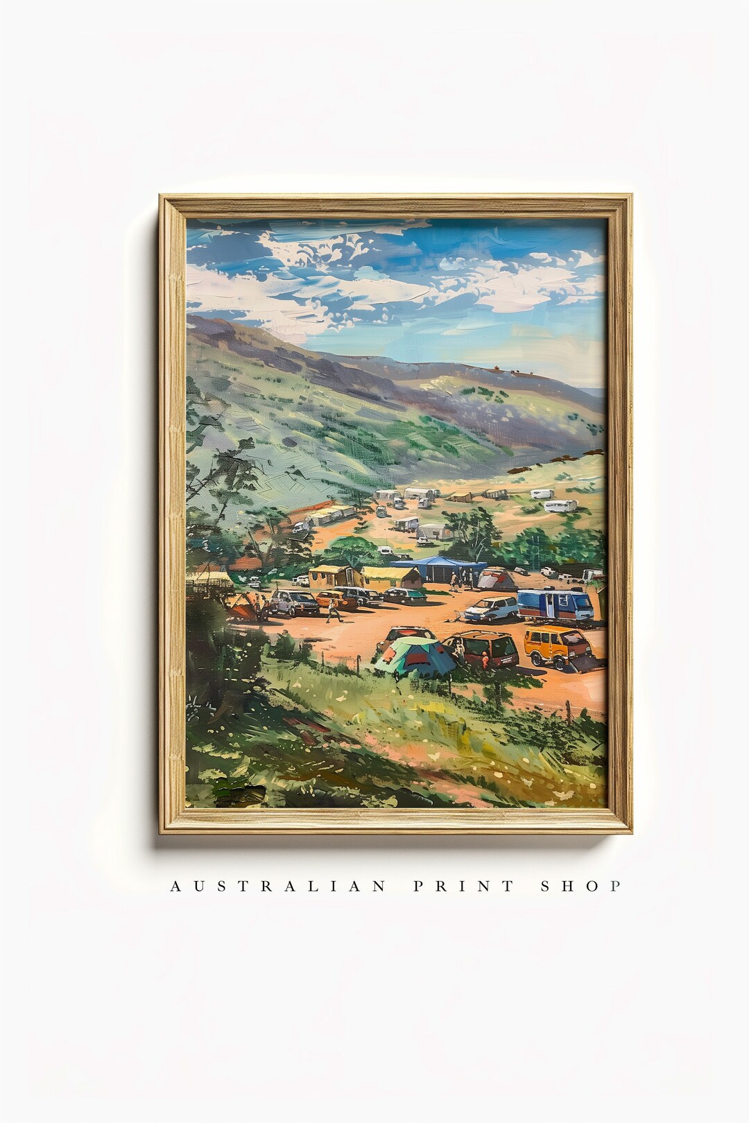 Outback Australian Painting Gentle Landscape Painting Camp Site Wall ...
