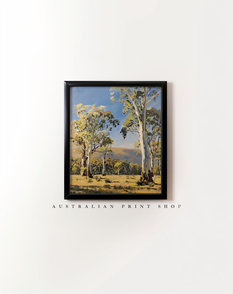 Australian Oil Painting Old Gum Tree Digital Art Australian Outback ...