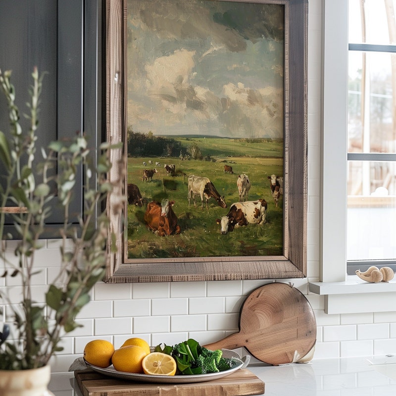Cattle Farm Artwork - Etsy UK
