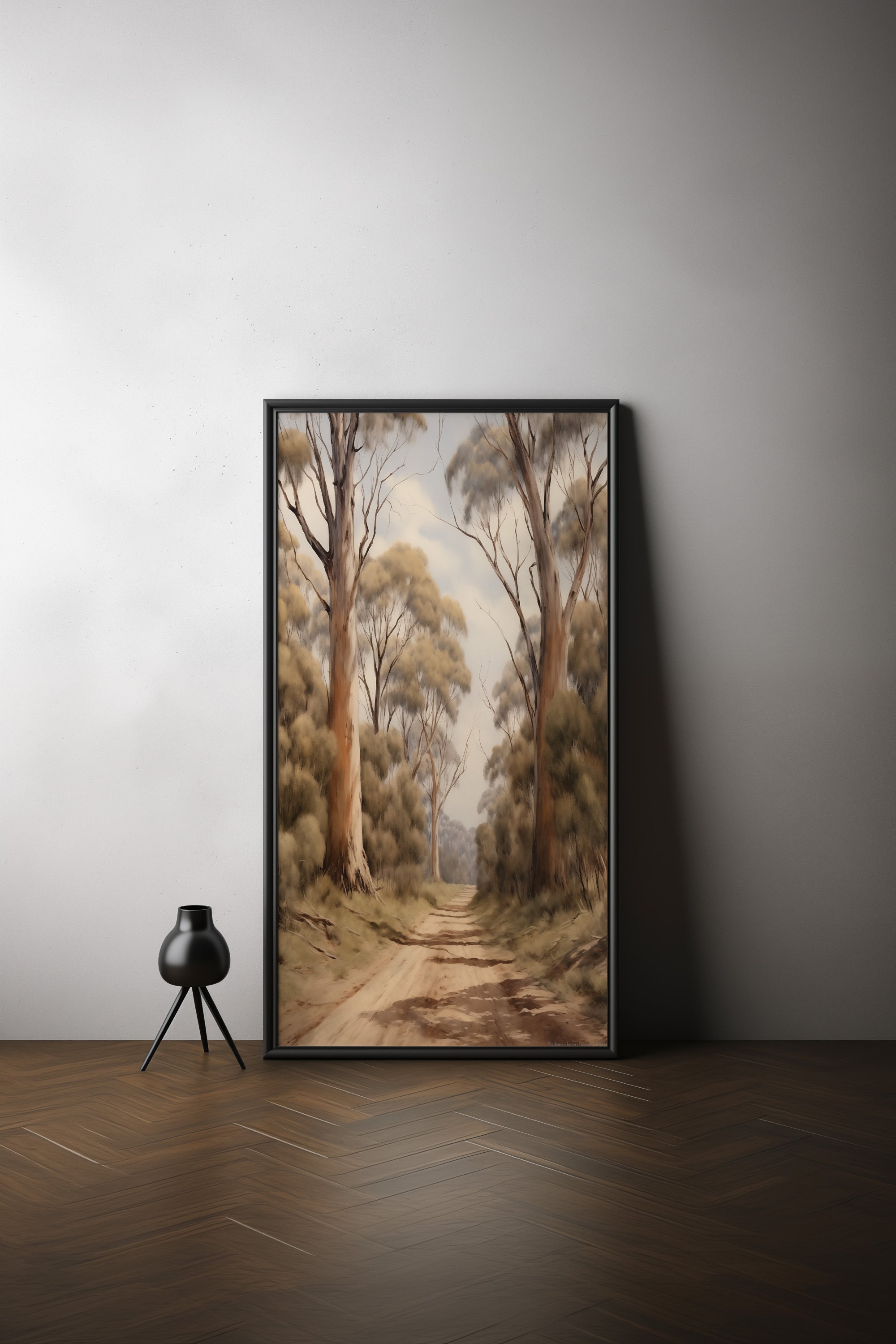 Vintage Australian Gum Tree Painting | Australian Native Art | Digital ...