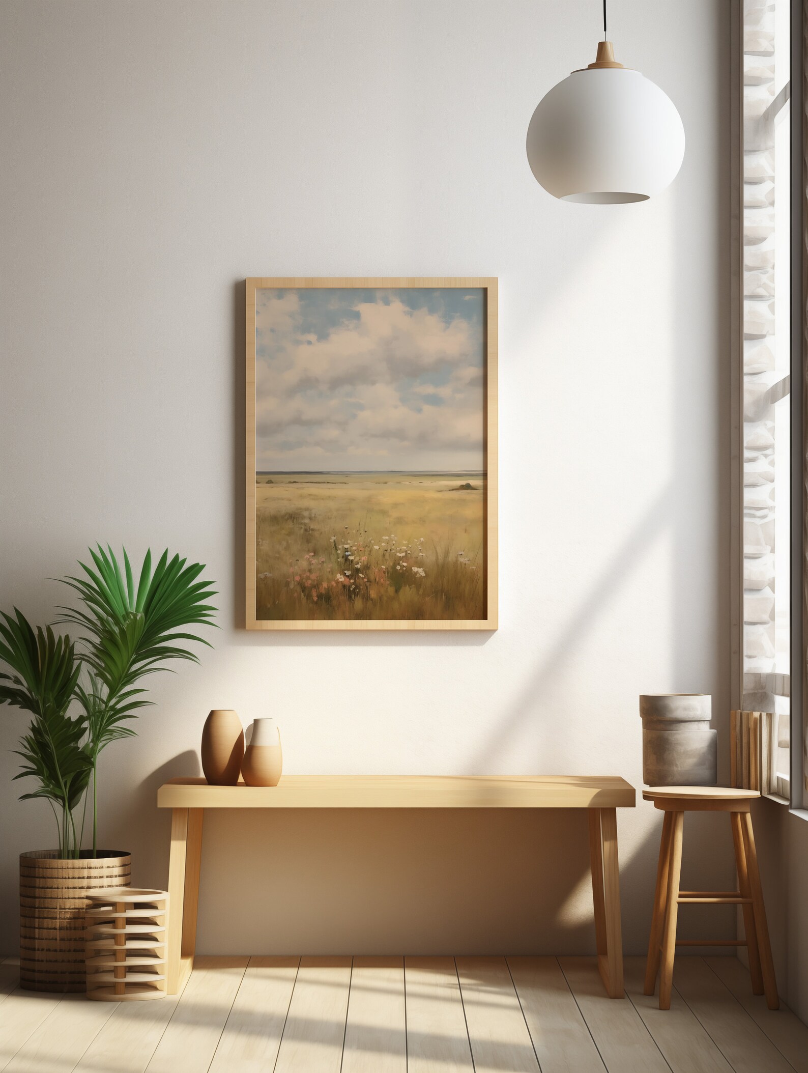Vintage Outback Summer Landscape Painting | Country Art Print ...