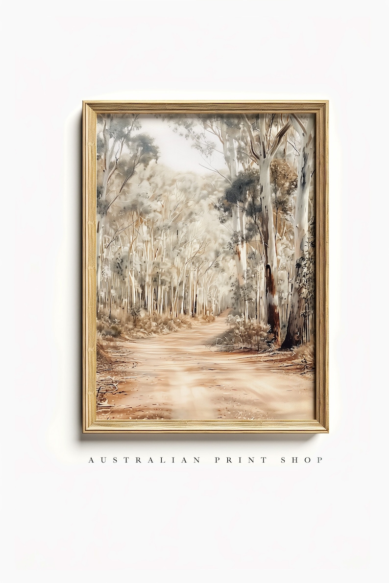 Australian Farmhouse Print Bush Trails Australian Print Gum Tree ...