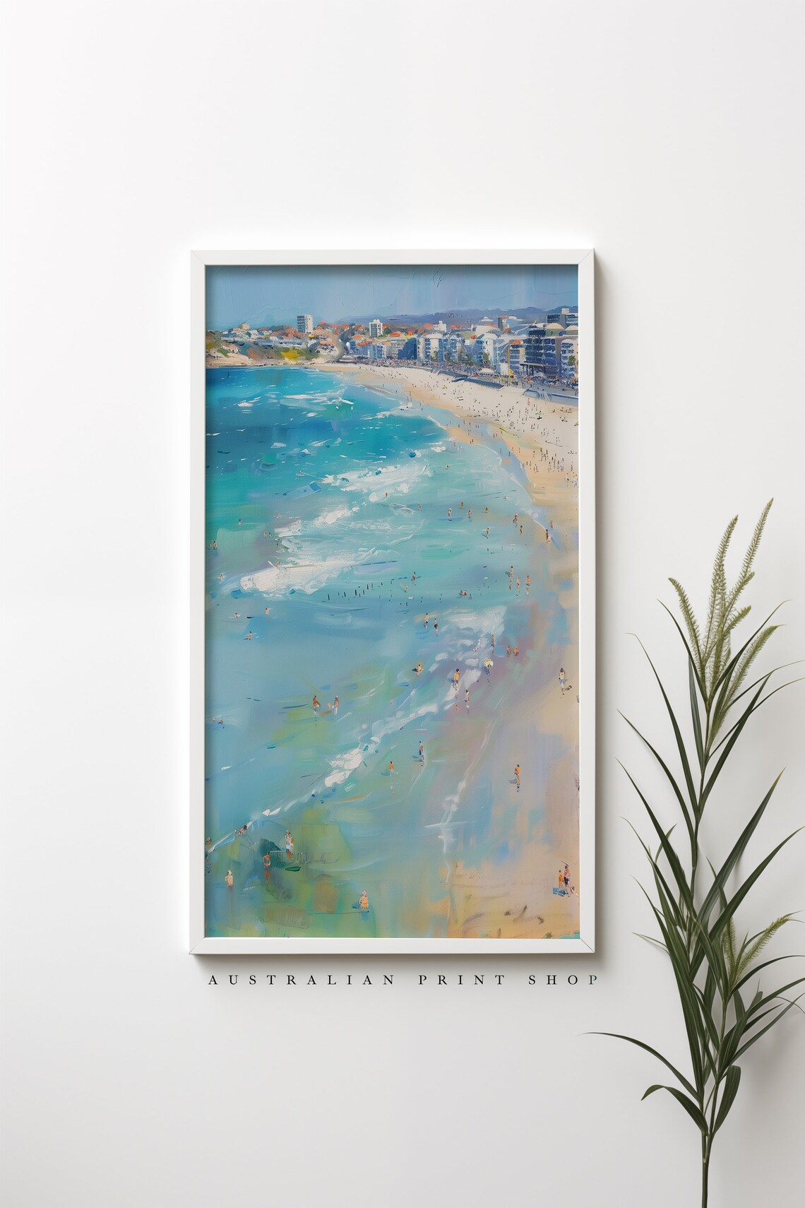 Australian Beach Print| Bondi Beach Scene | Printable Wall Art ...
